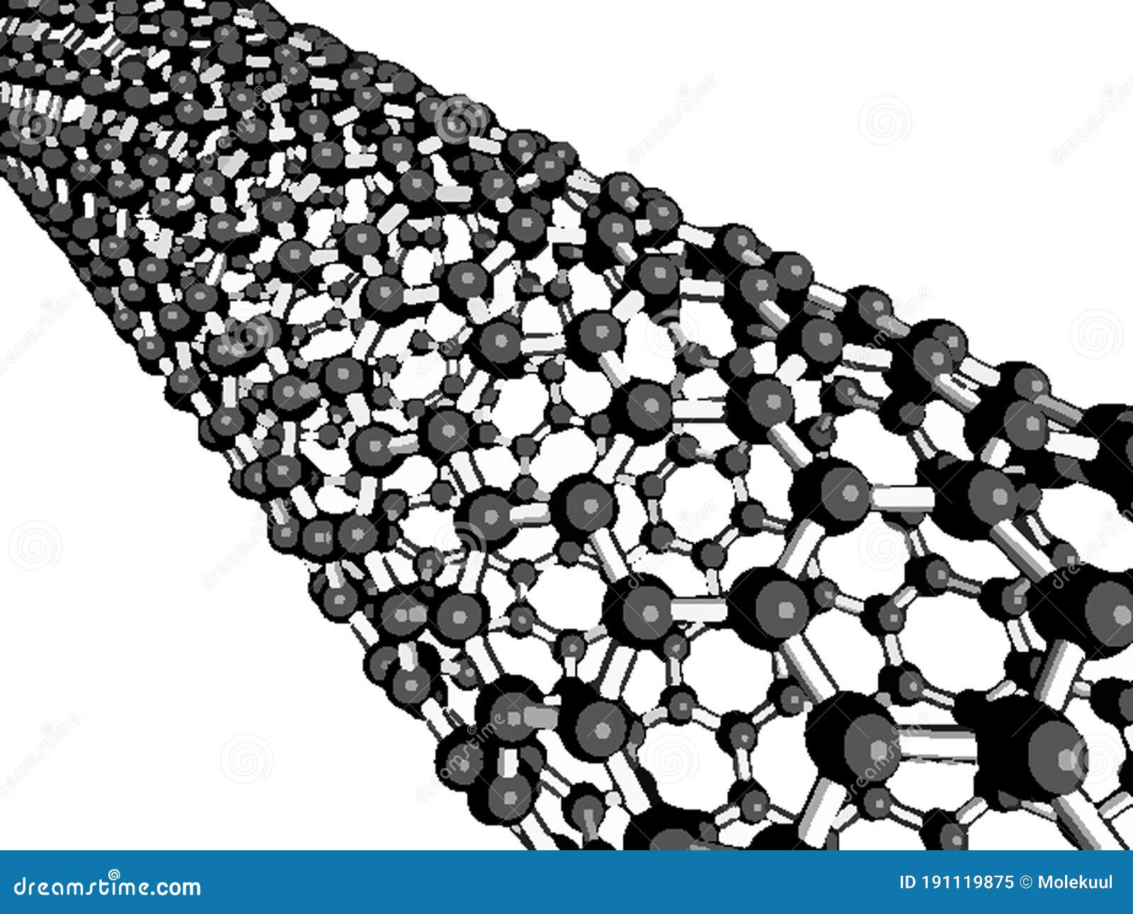 Carbon Nanotube, Molecular Model Stock Vector - Illustration of ...