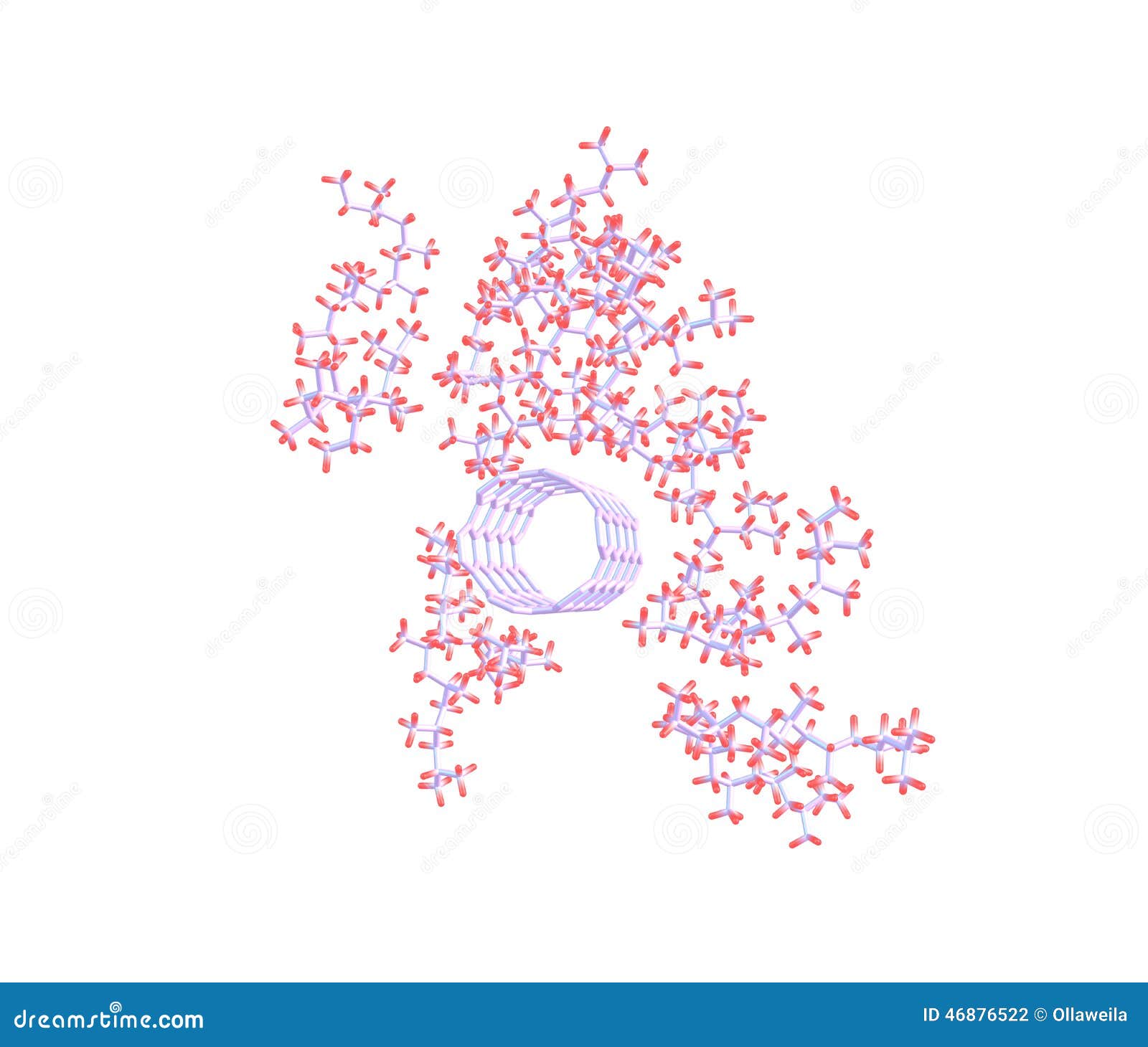 Carbon Nanotube Polyethylene Composite Isolated on White Stock ...