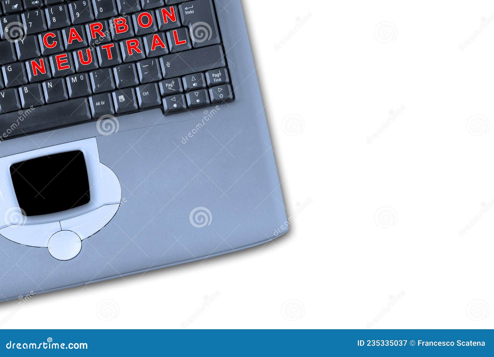 Carbon Neutral Concept with Computer and Copy Space Stock Image - Image ...