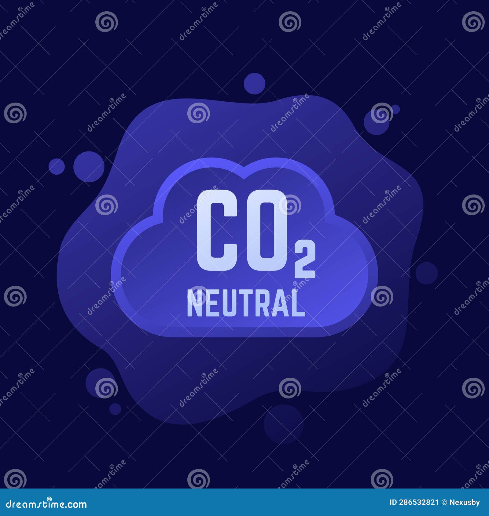 Carbon Neutral Icon, Zero Co2 Emission Vector Stock Illustration ...