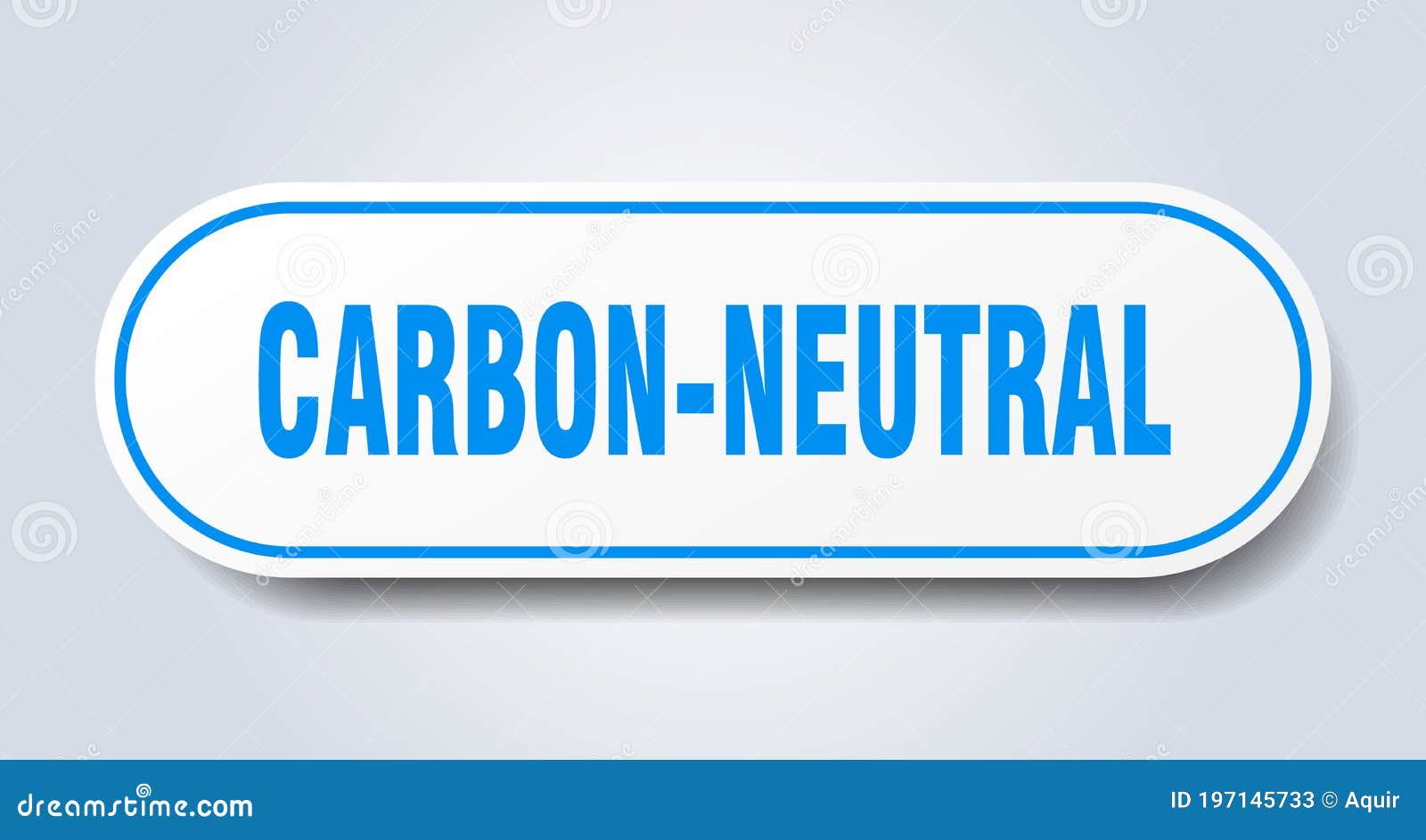 Carbon-neutral sticker. stock vector. Illustration of seal - 197145733