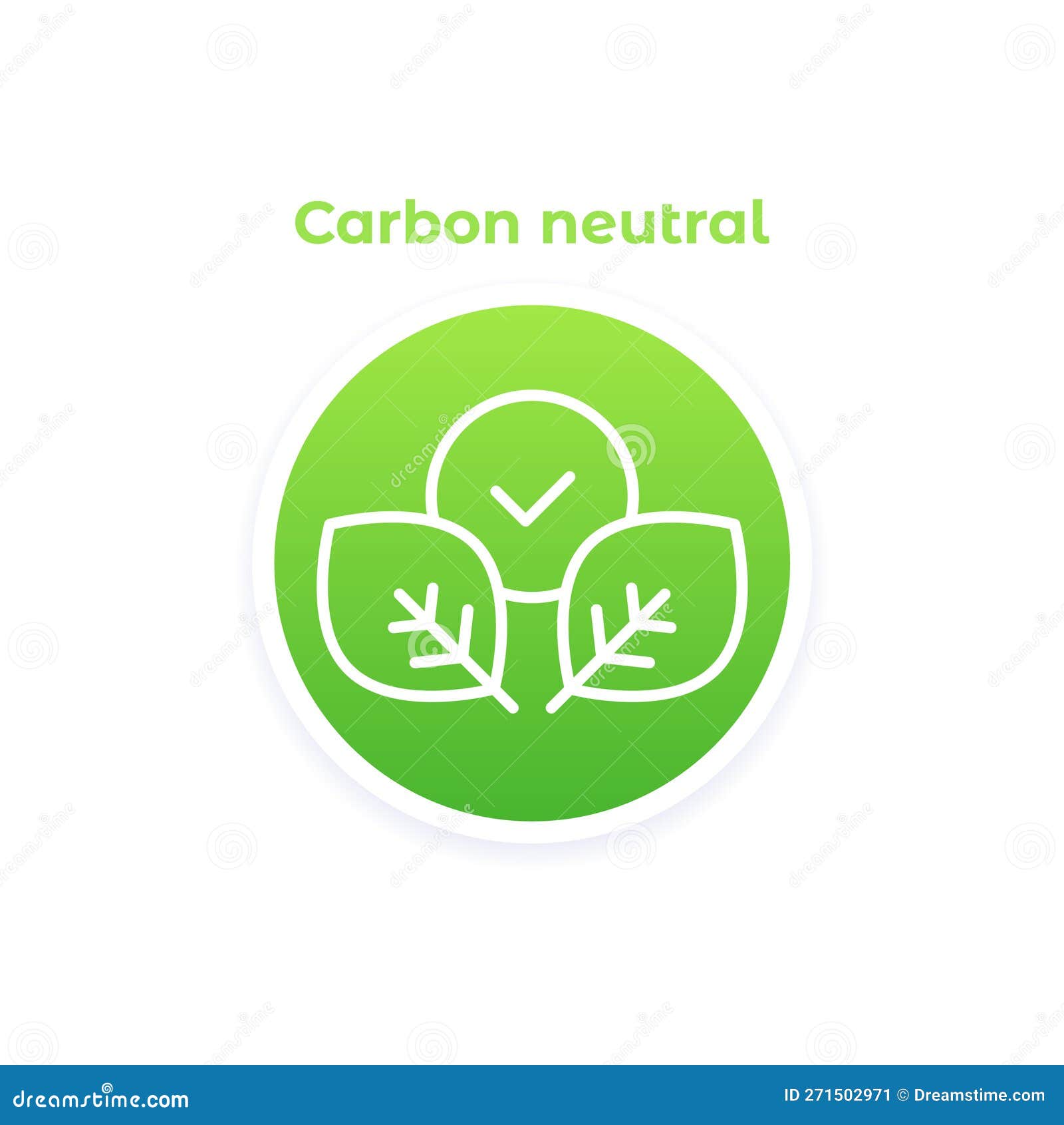 Carbon Neutral, Vector Round Icon Stock Vector - Illustration of design ...