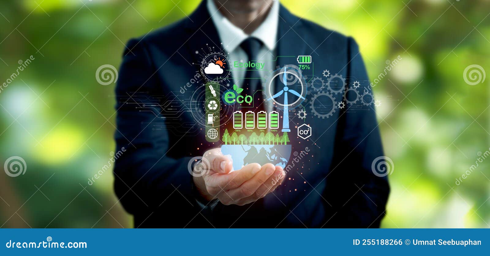 Carbon Neutrality Net Zero. the Hand of Pollution and Effective ...