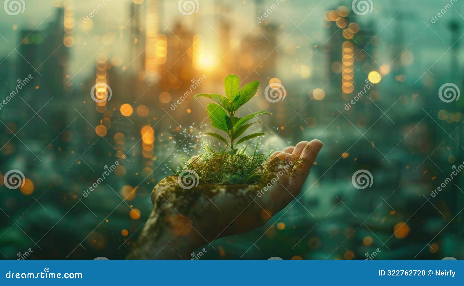 Netzero Symbols, Such As Green Manufacturing, Recycled Waste, Renewable ...