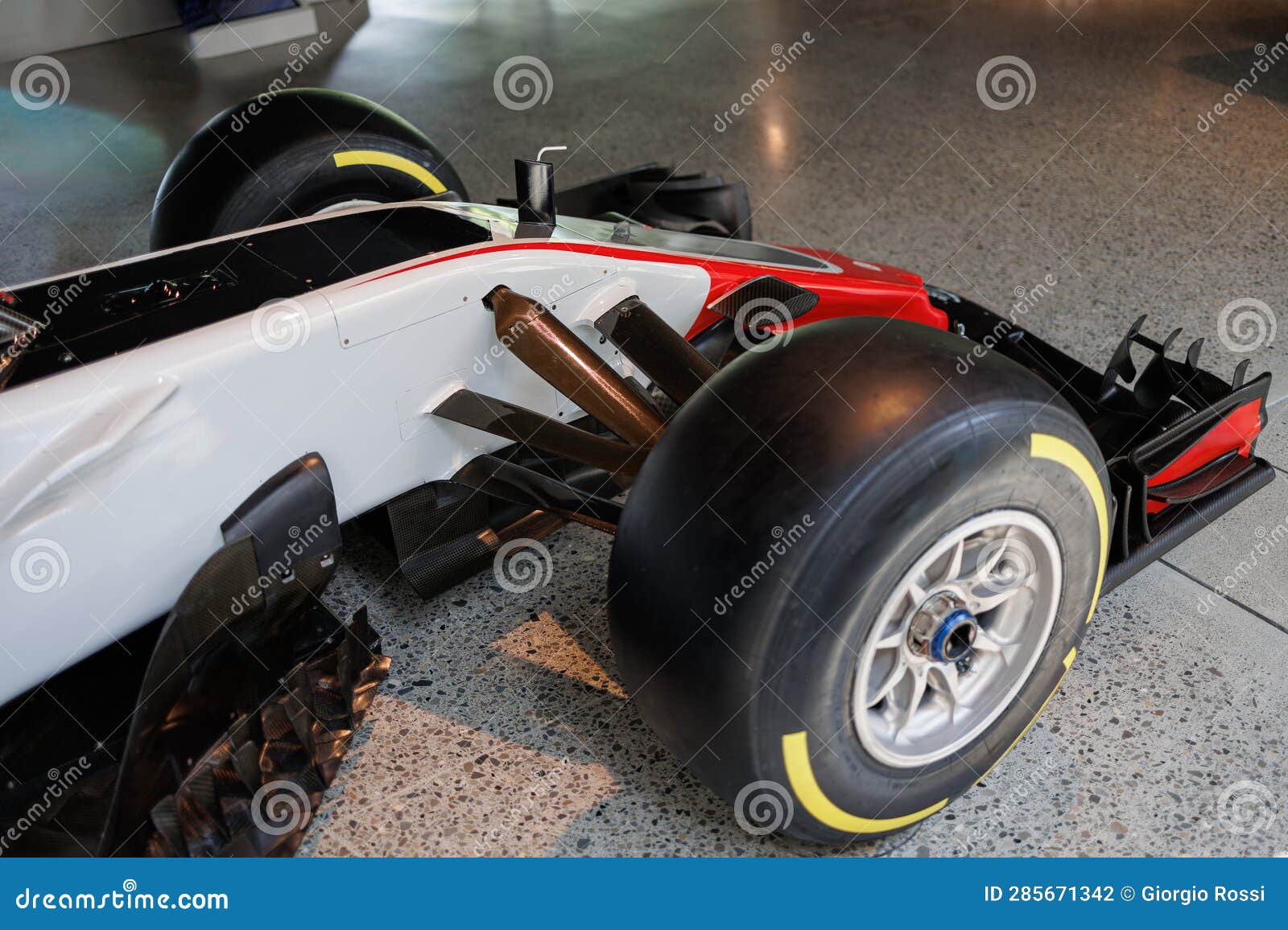 Carbon Nose, Front Wing and Front Wheels of an Italian Competition Car ...