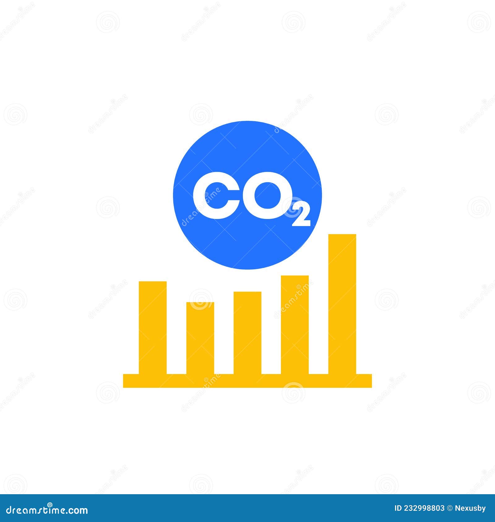 Carbon Offset, Co2 Graph Icon Stock Vector - Illustration of atmosphere ...