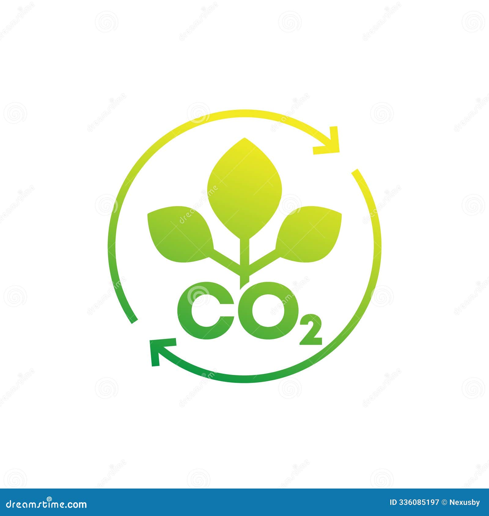 Carbon Offset Icon, Co2 Gas Reduction Vector Stock Illustration ...