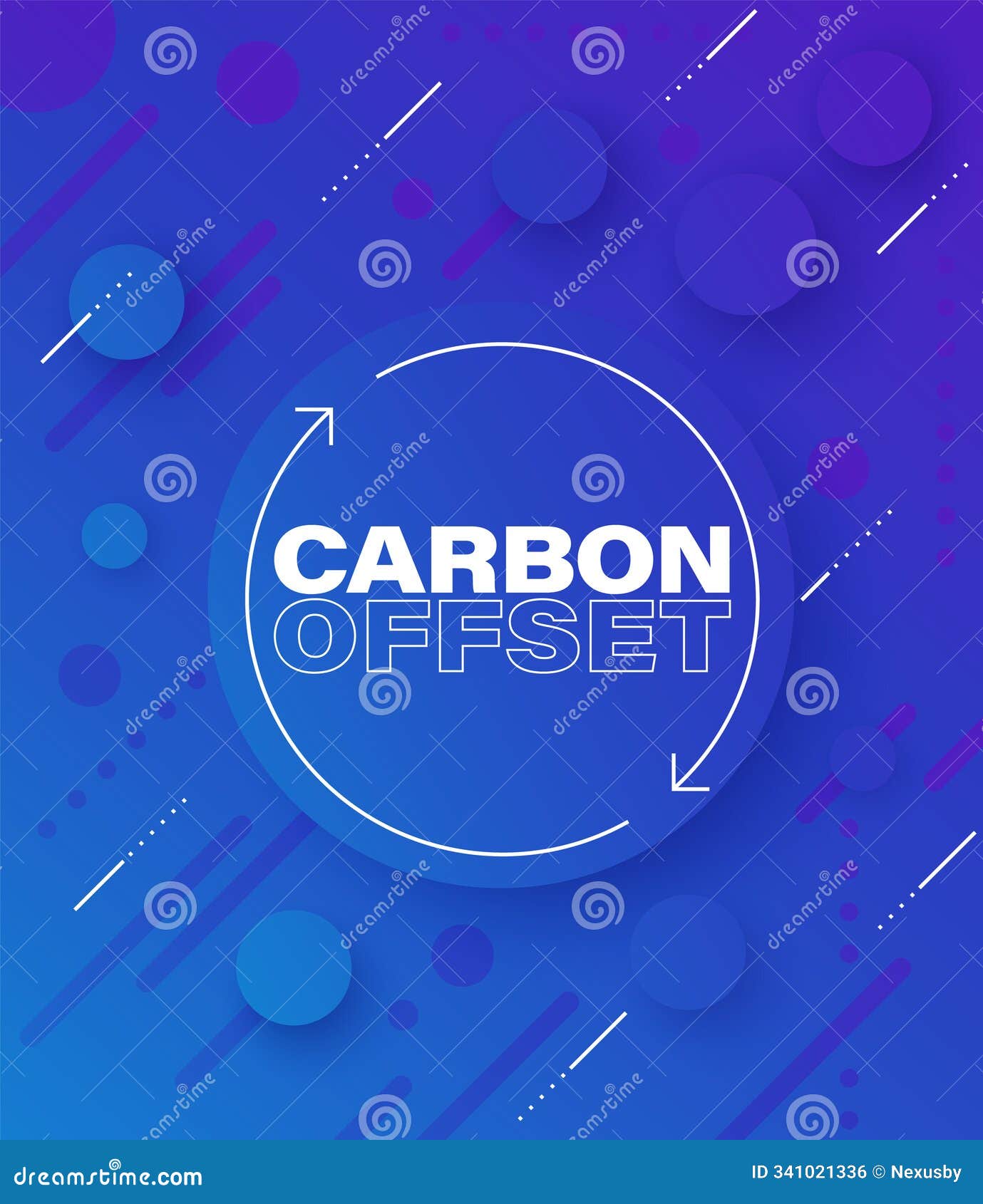 Carbon Offset Vector Banner Design Stock Illustration - Illustration of ...