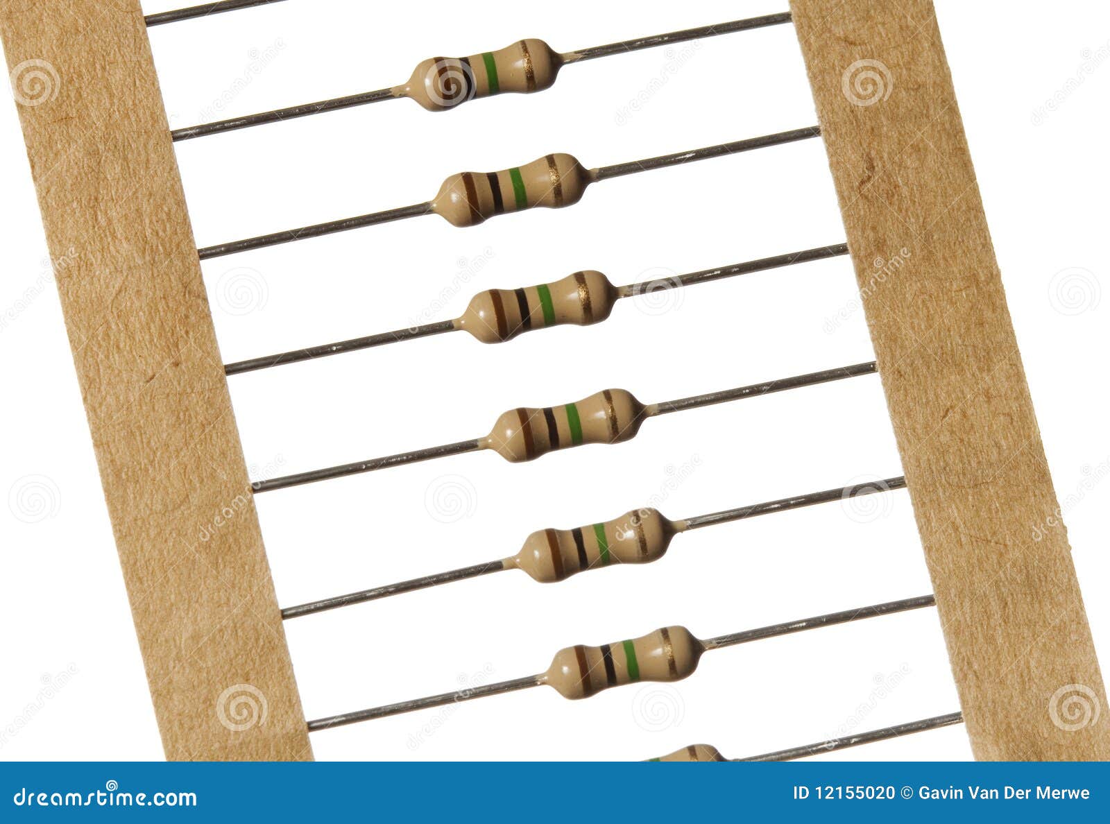 Carbon Resistors Band Isolated White Background Stock Photo - Image of ...