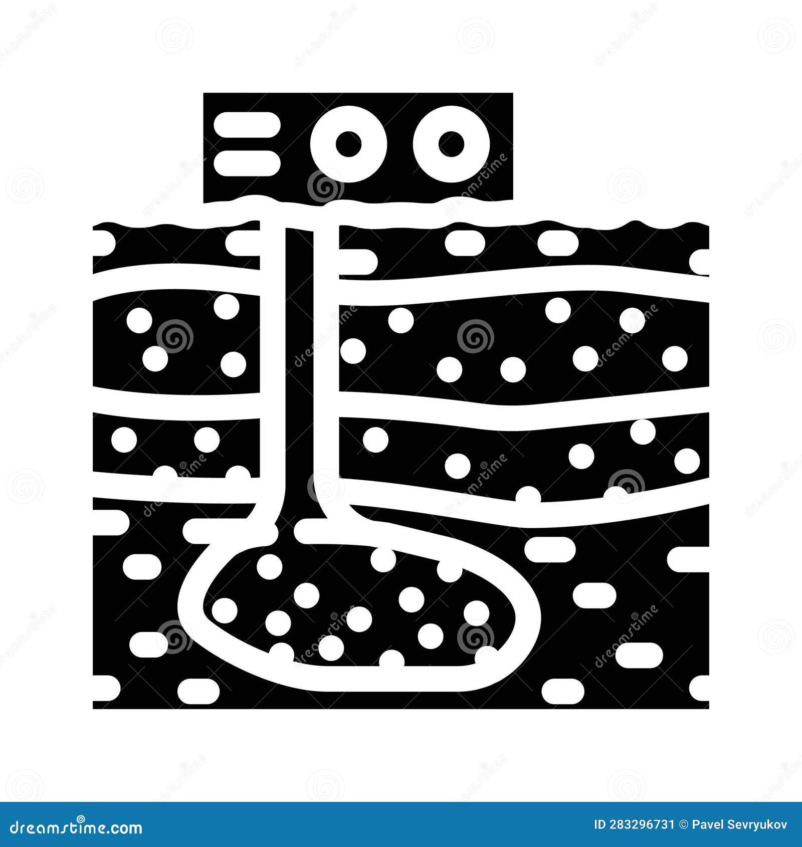 Carbon Sequestration Future Technology Glyph Icon Vector Illustration ...