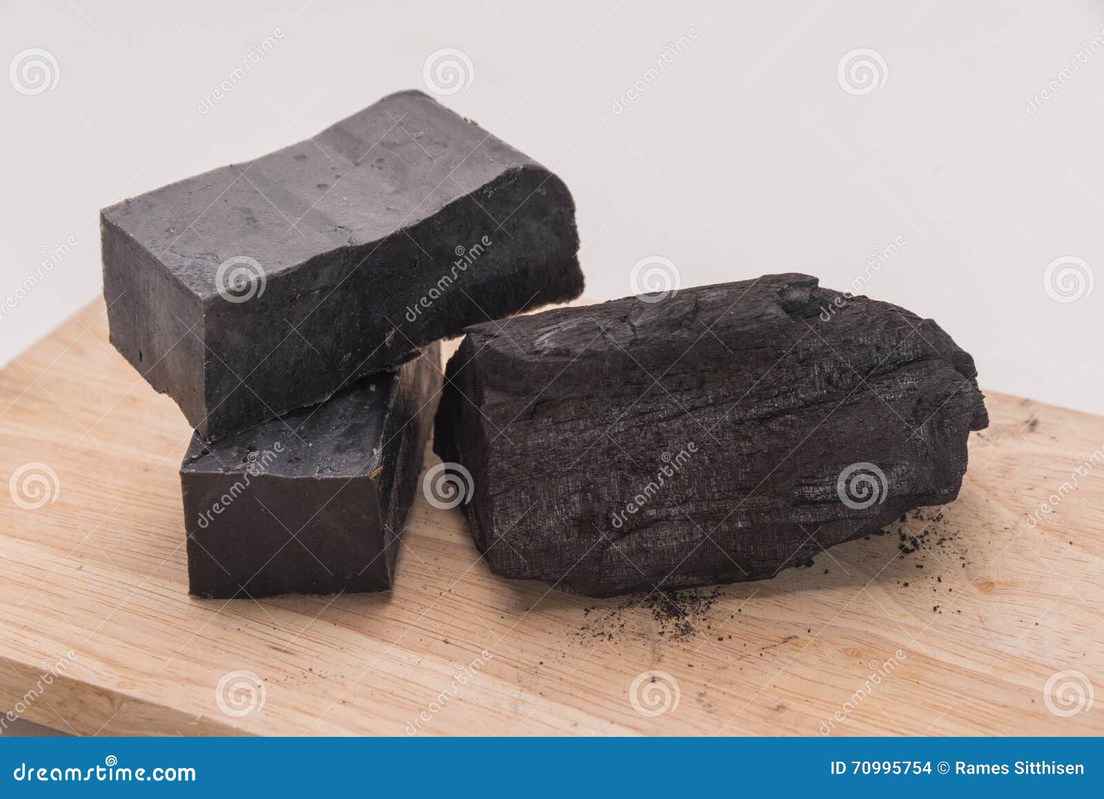 Carbon Soap and a Pile of Coal Stock Photo - Image of activated ...