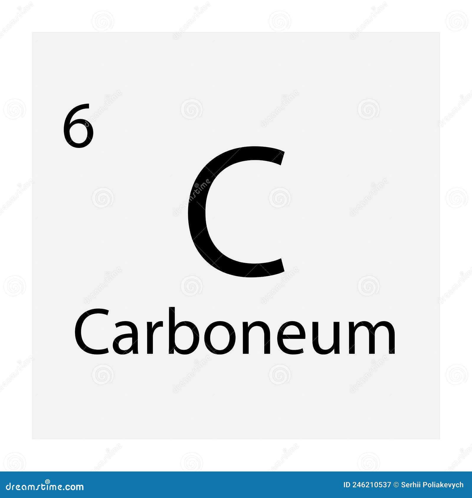Carbon Symbol. Chemical Element Of The Periodic Table. Vector Stock ...