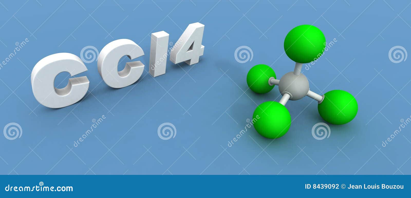 Carbon Tetrachloride Molecule Stock Illustration - Illustration of ...