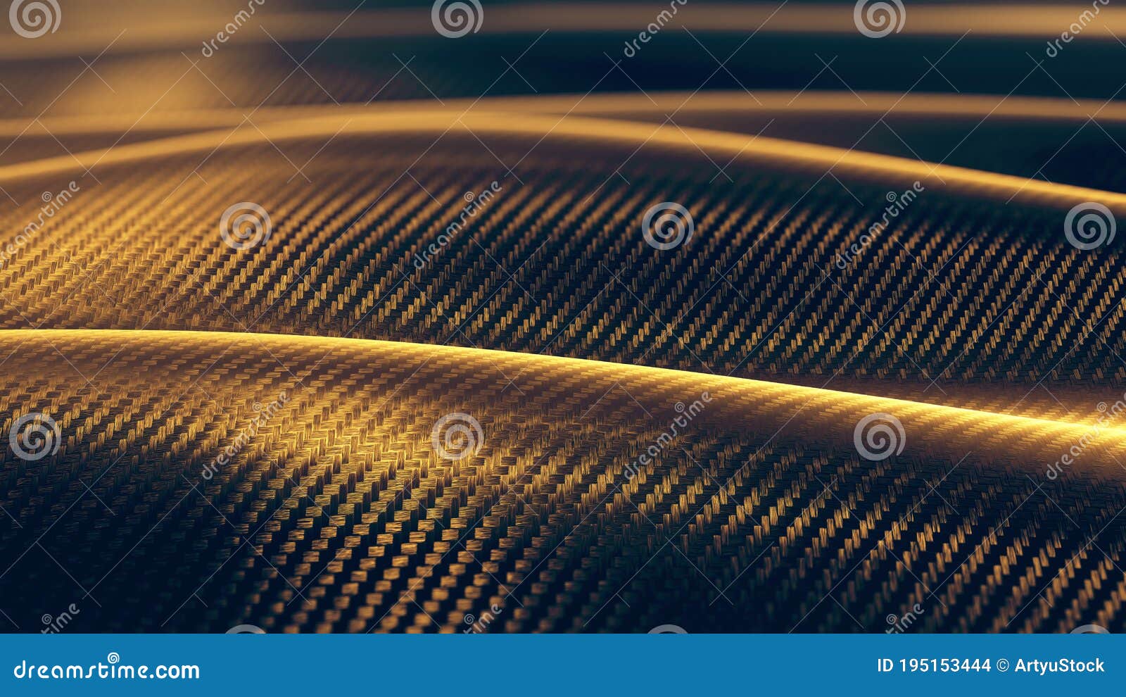 Carbon Wave Gold Close-up Pattern Background Stock Illustration ...