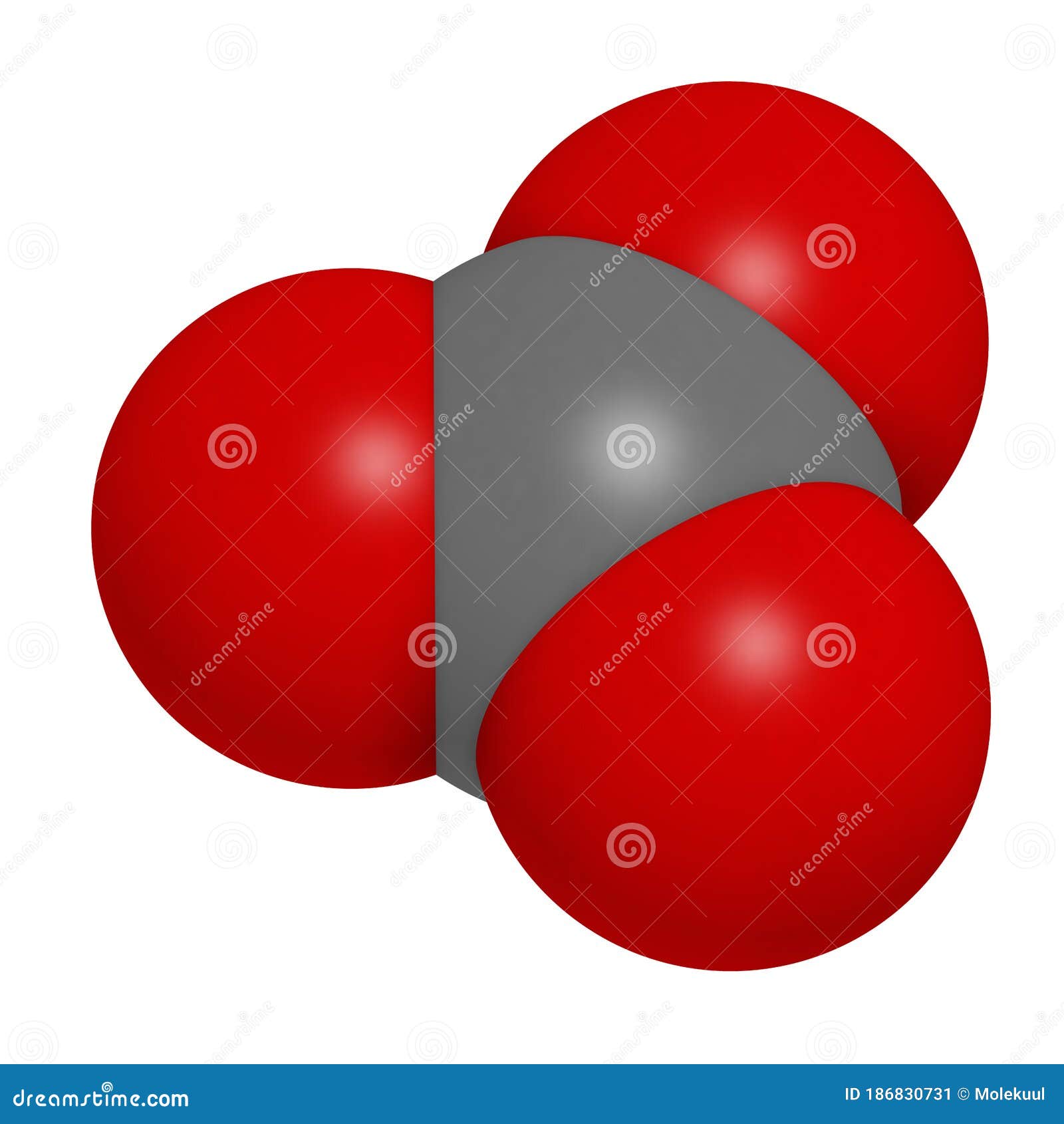 Carbonate Anion, Chemical Structure. 3D Rendering Stock Illustration ...
