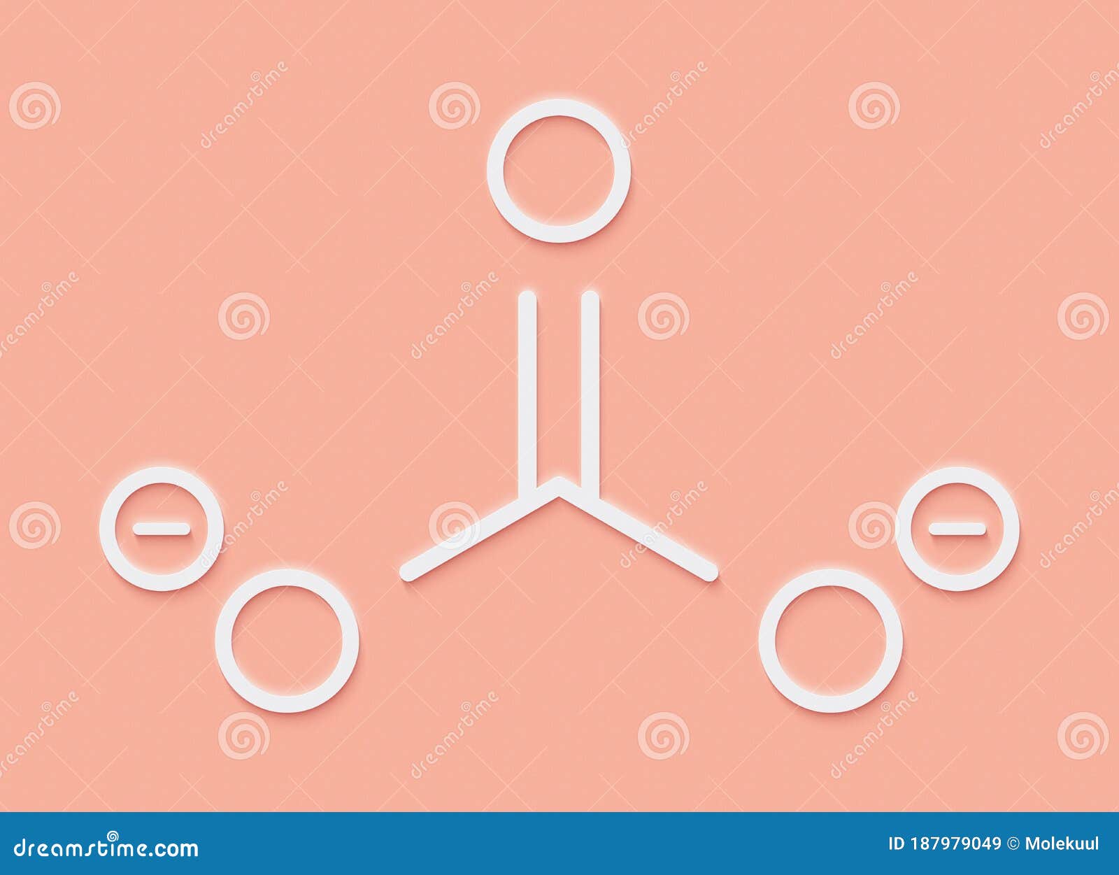 Carbonate Anion, Chemical Structure. Skeletal Chemical Formula. Vector ...
