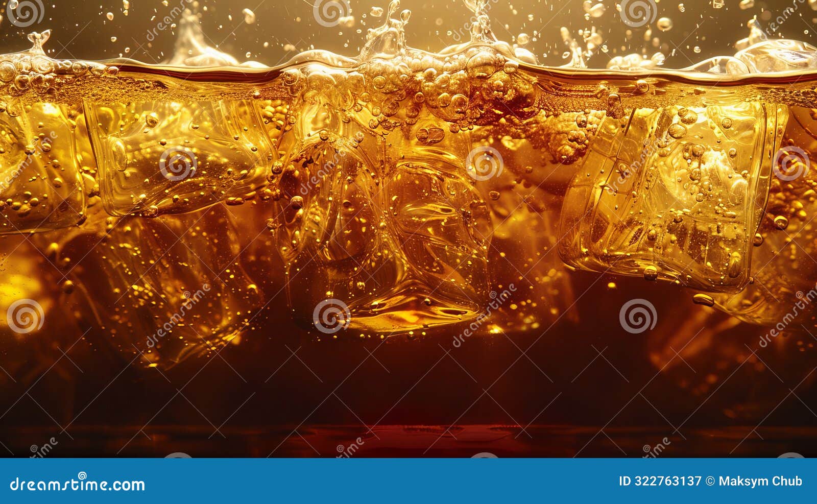 Carbonated Drink Concept Soda Water Bubbles Exploding Underwater with ...