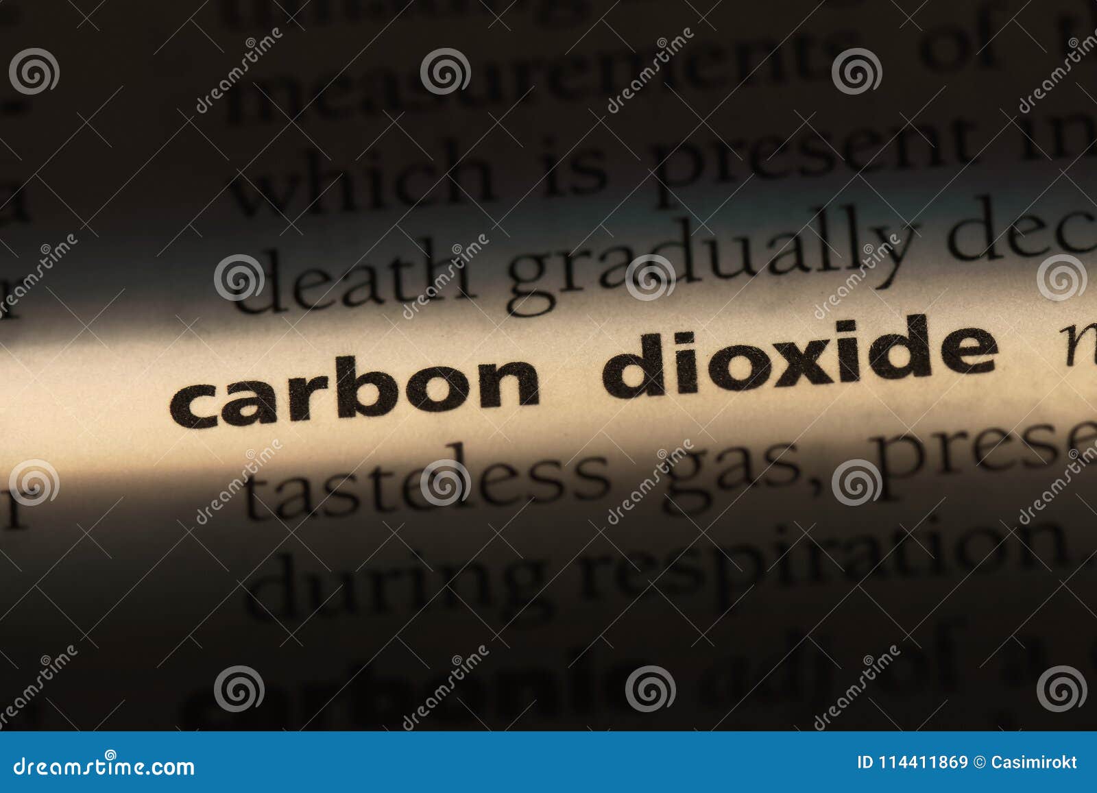 Carbondioxide stock image. Image of printed, english - 114411869