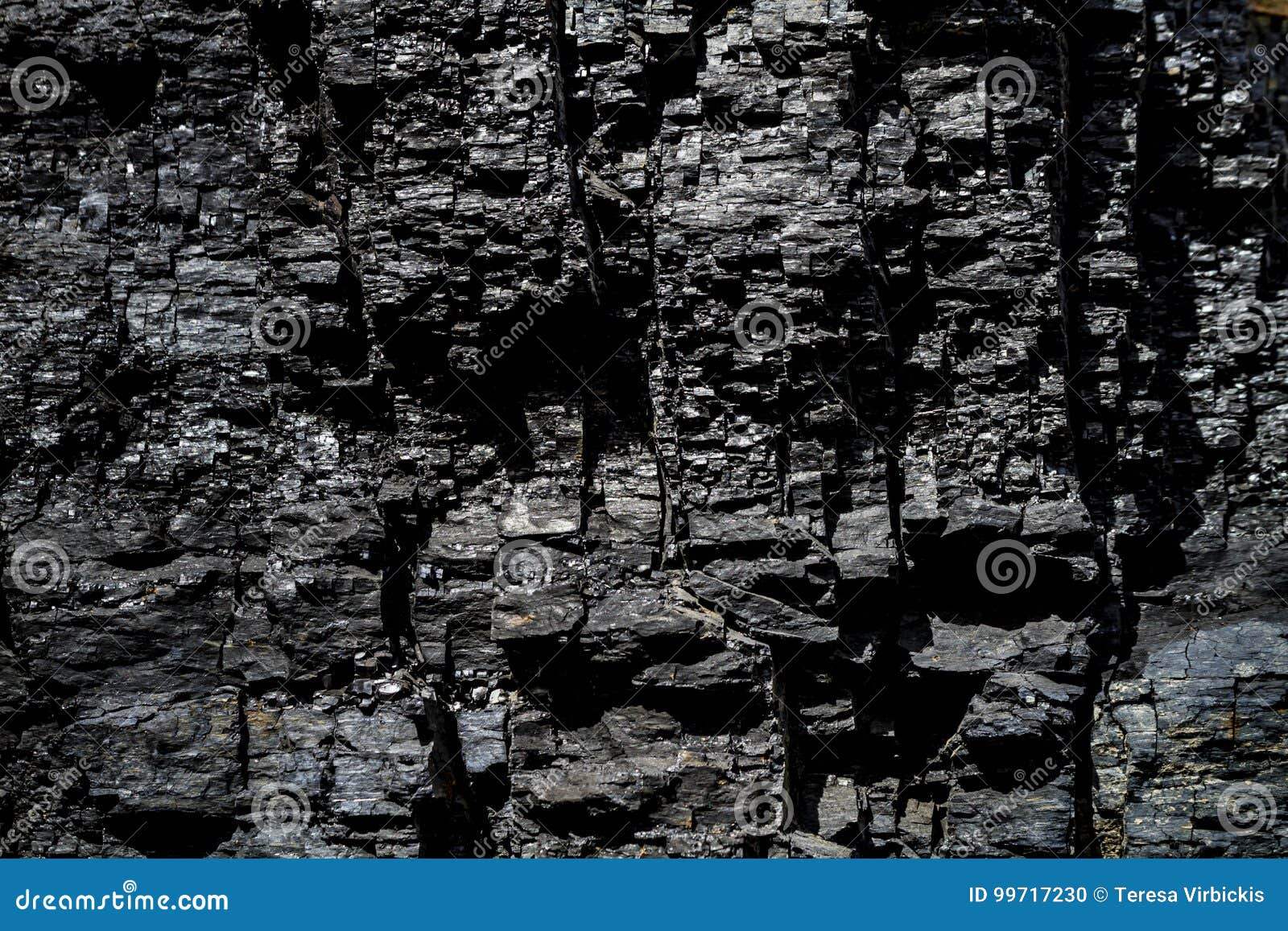 Carbone Nero Nella Roccia Del Canyon Fotografia Stock - Immagine di ...