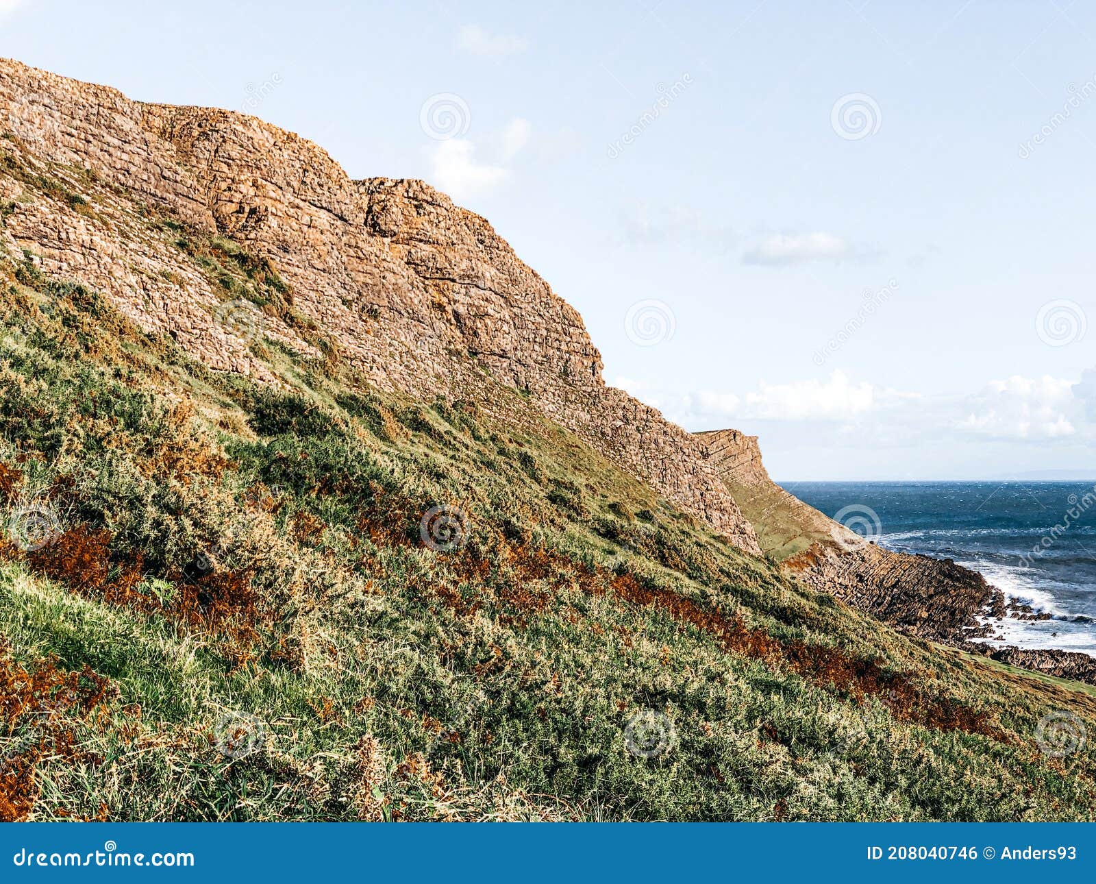 Carboniferous Limestone, Rhossili Bay, Gower Peninsula, Wales Stock ...