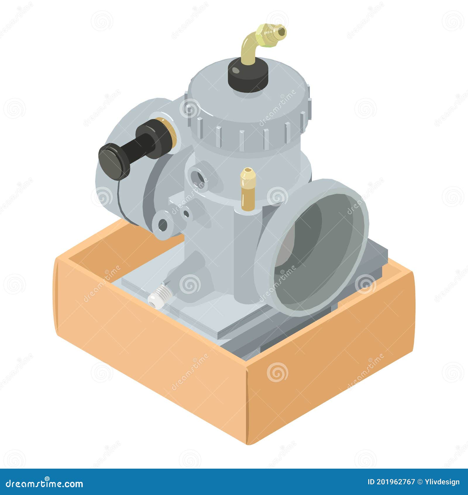 Carburetor Icon, Isometric Style Stock Vector - Illustration of ...