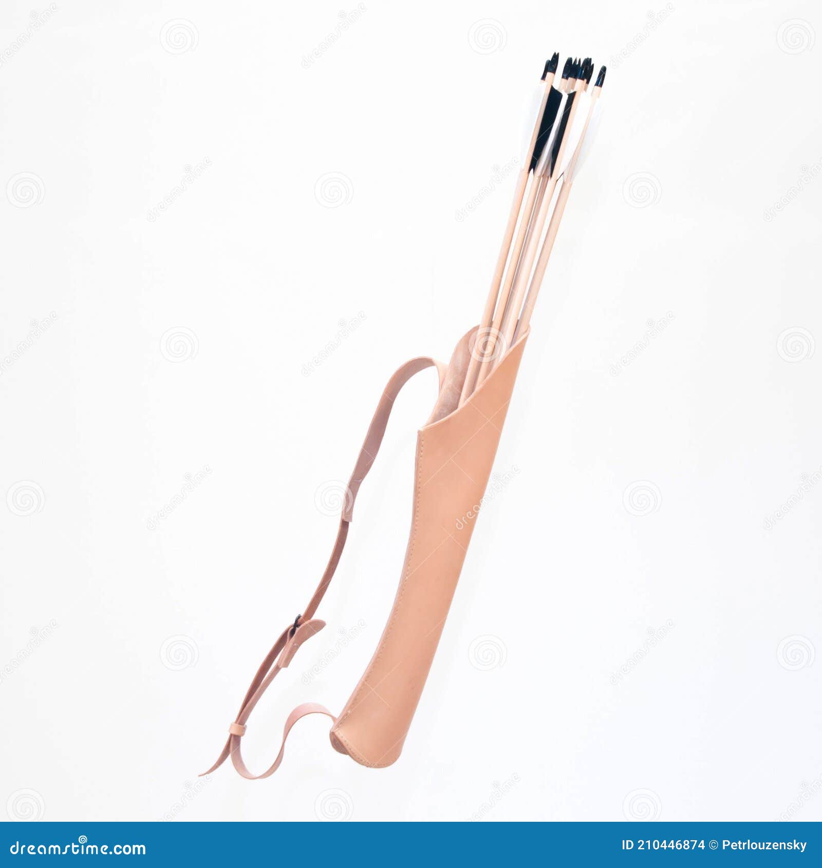 Carcaj Con Flechas Sobre Fondo Blanco Foto de archivo - Imagen de misil ...