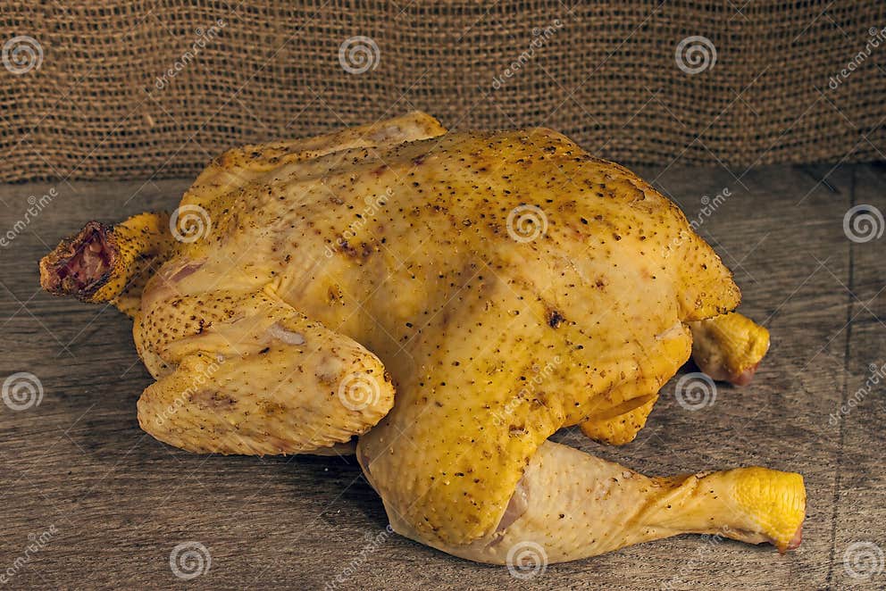 Carcass of hen on a board stock image. Image of meat - 71975875