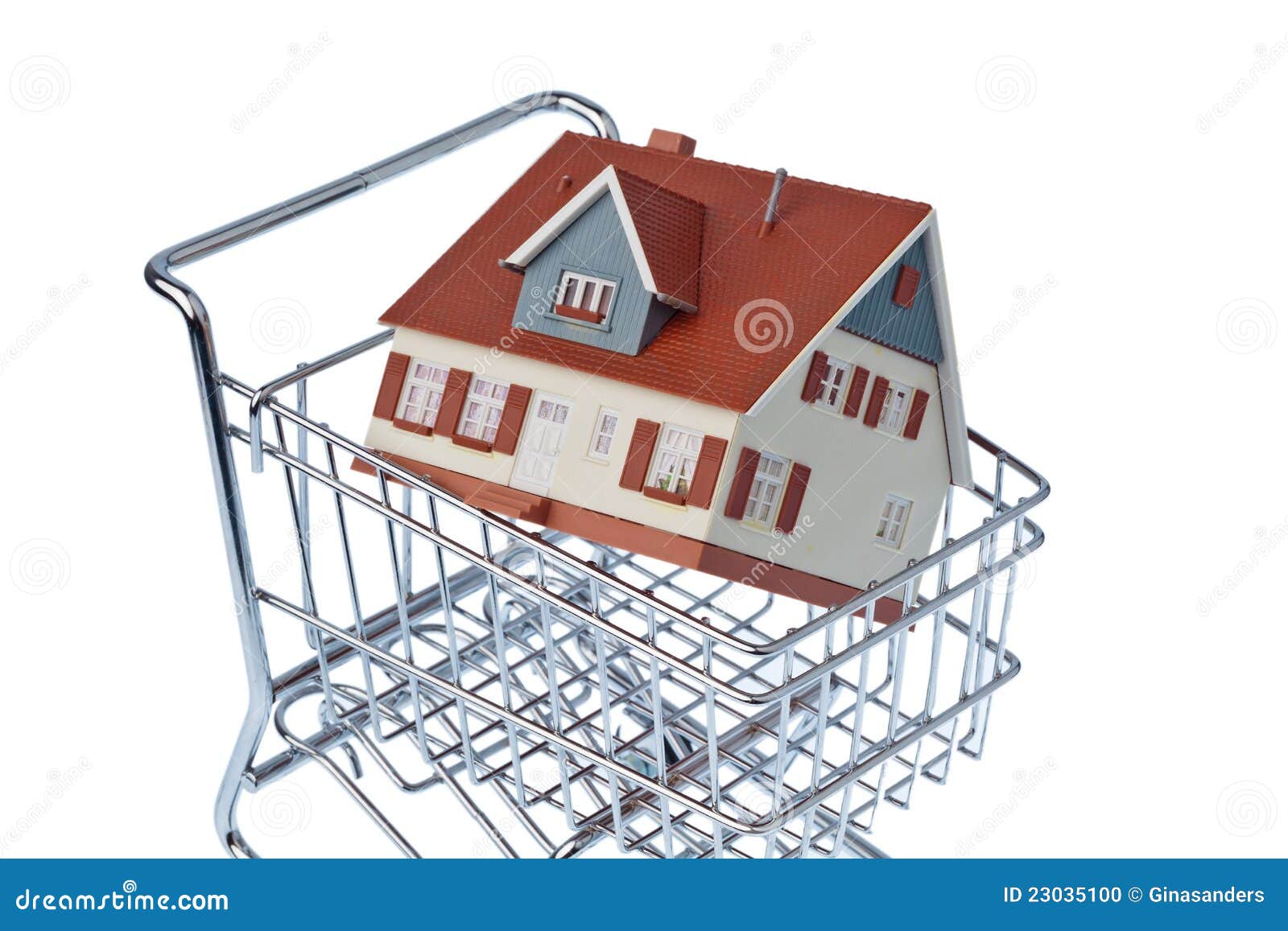 Carcass House in Shopping Cart Stock Photo - Image of condosowner ...