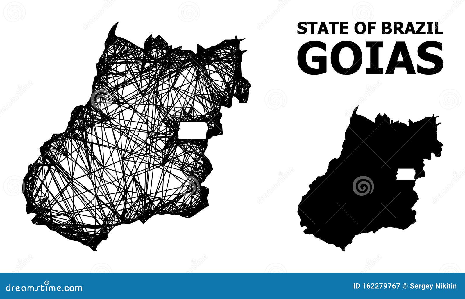 Carcass Map of Goias State stock illustration. Illustration of frame ...