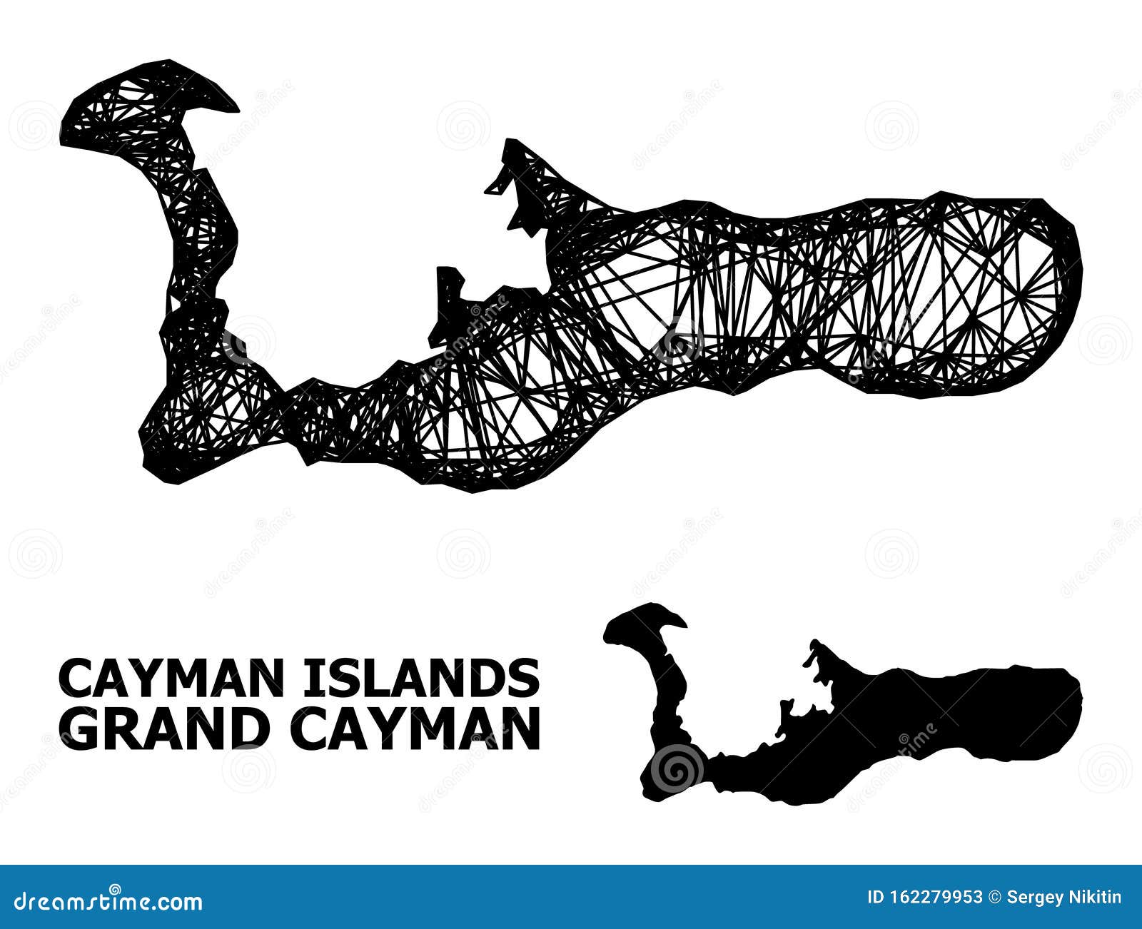 Carcass Map of Grand Cayman Island Stock Illustration - Illustration of ...