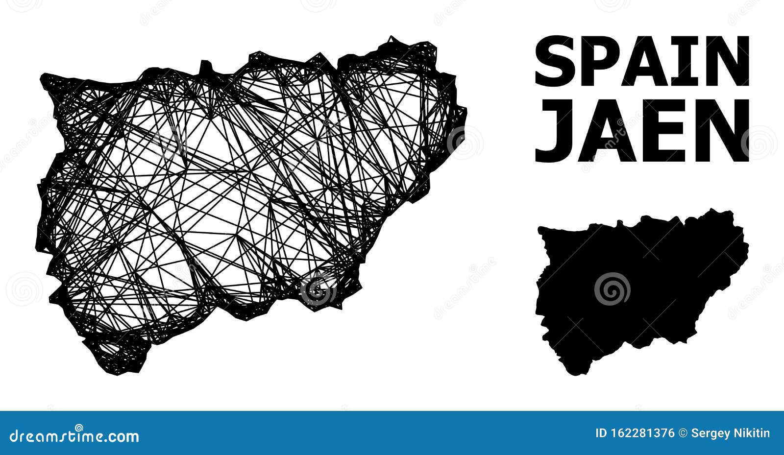 Carcass Map of Jaen Spanish Province Stock Illustration - Illustration ...