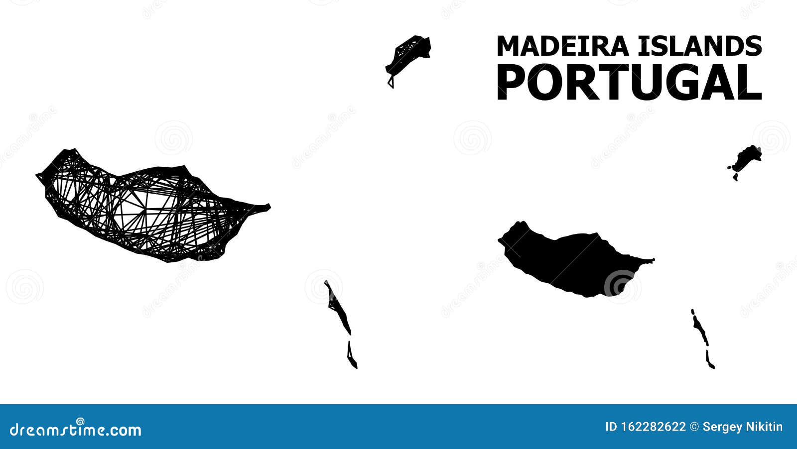 Carcass Map of Madeira Islands Stock Illustration - Illustration of ...
