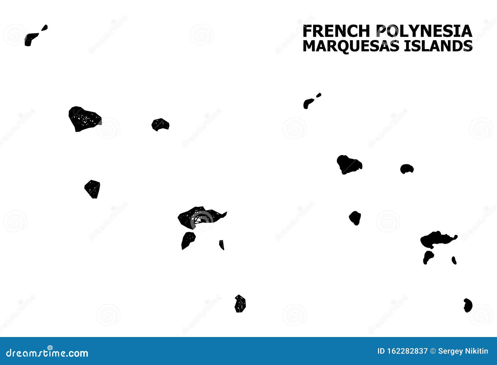 Carcass Map of Marquesas Islands Stock Illustration - Illustration of ...