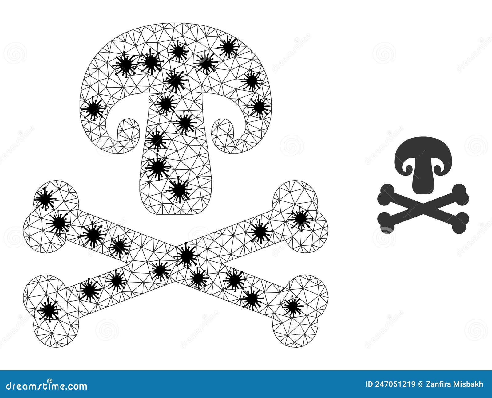 Carcass Mesh Toxic Mushroom Pictograms with Infectious Nodes Stock ... Carcass Mesh Toxic Mushroom Pictograms with Infectious Nodes Stock ...