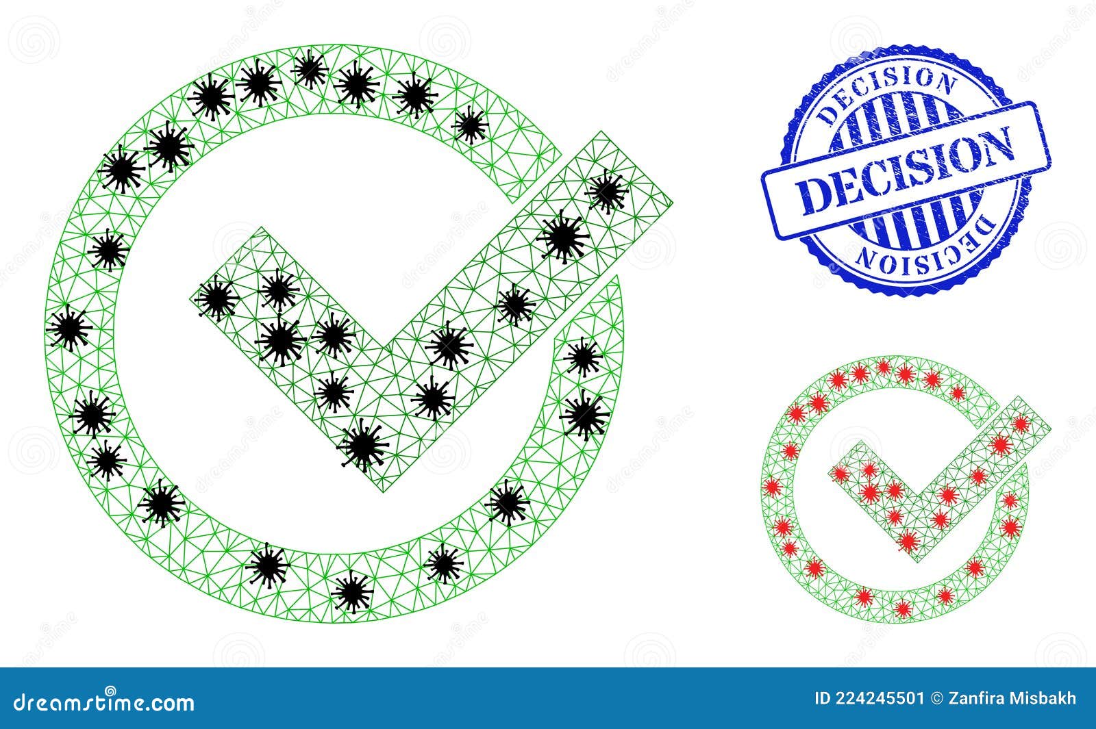 Carcass Mesh Validation Pictograms with Pathogen Elements and Distress ...