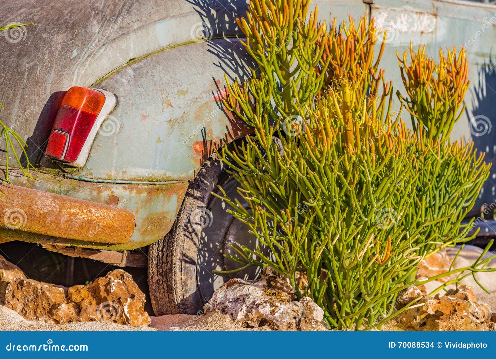 Carcass of an Old Rusty Car in the Desert Stock Photo - Image of wreck ...