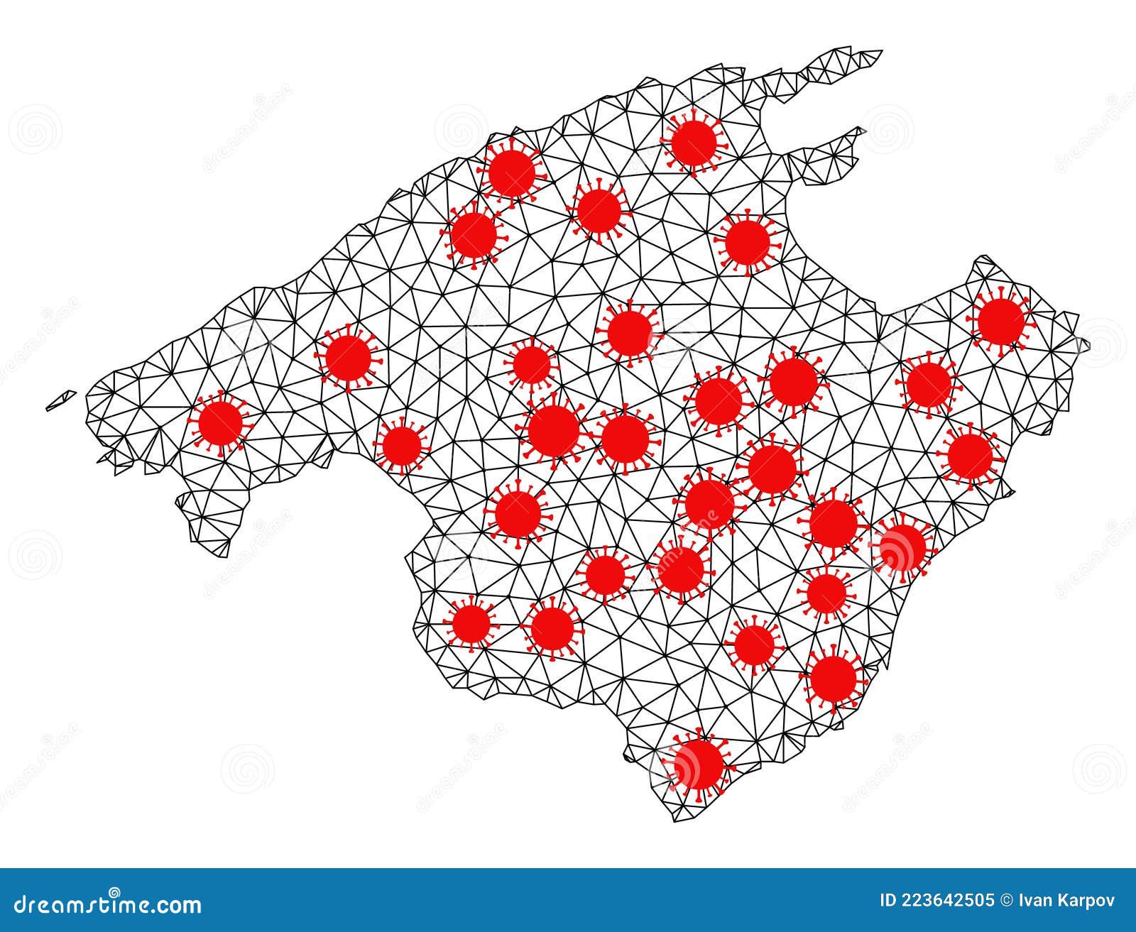 Map Of Majorca - Virus Mosaic With Hole Cartoon Vector | CartoonDealer ...