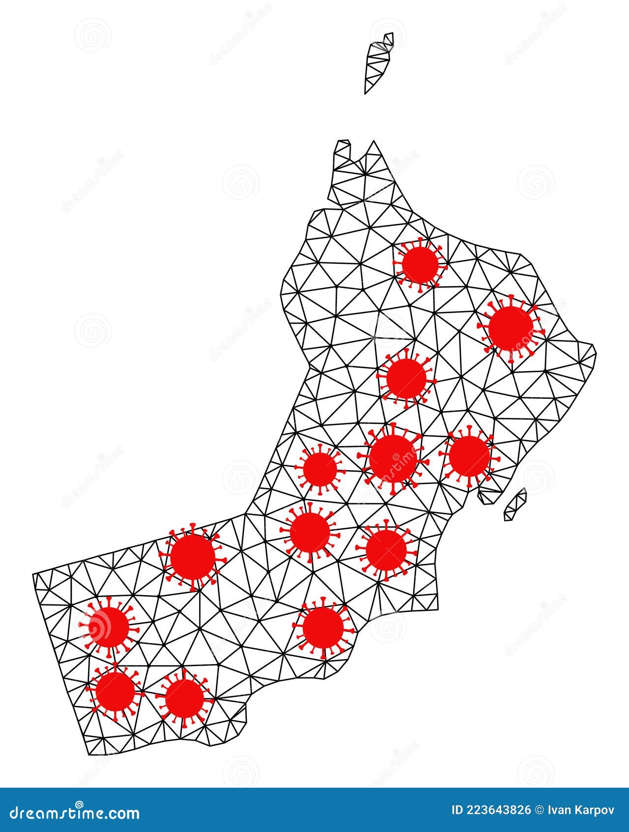 Linear Oman Map Icon From Countrymaps Outline Collection. Thin Line ...