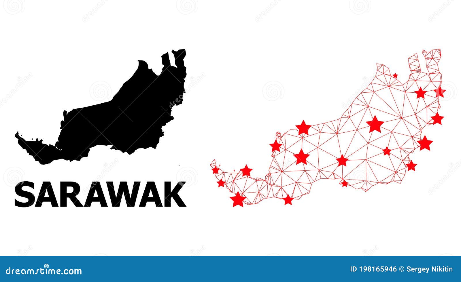 Sarawak Map Vector | CartoonDealer.com #131508906