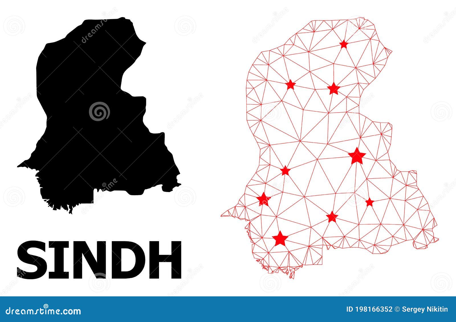 Sindh Map. Political Map Of Sindh. Sindh Map Of Pakistan With White ...