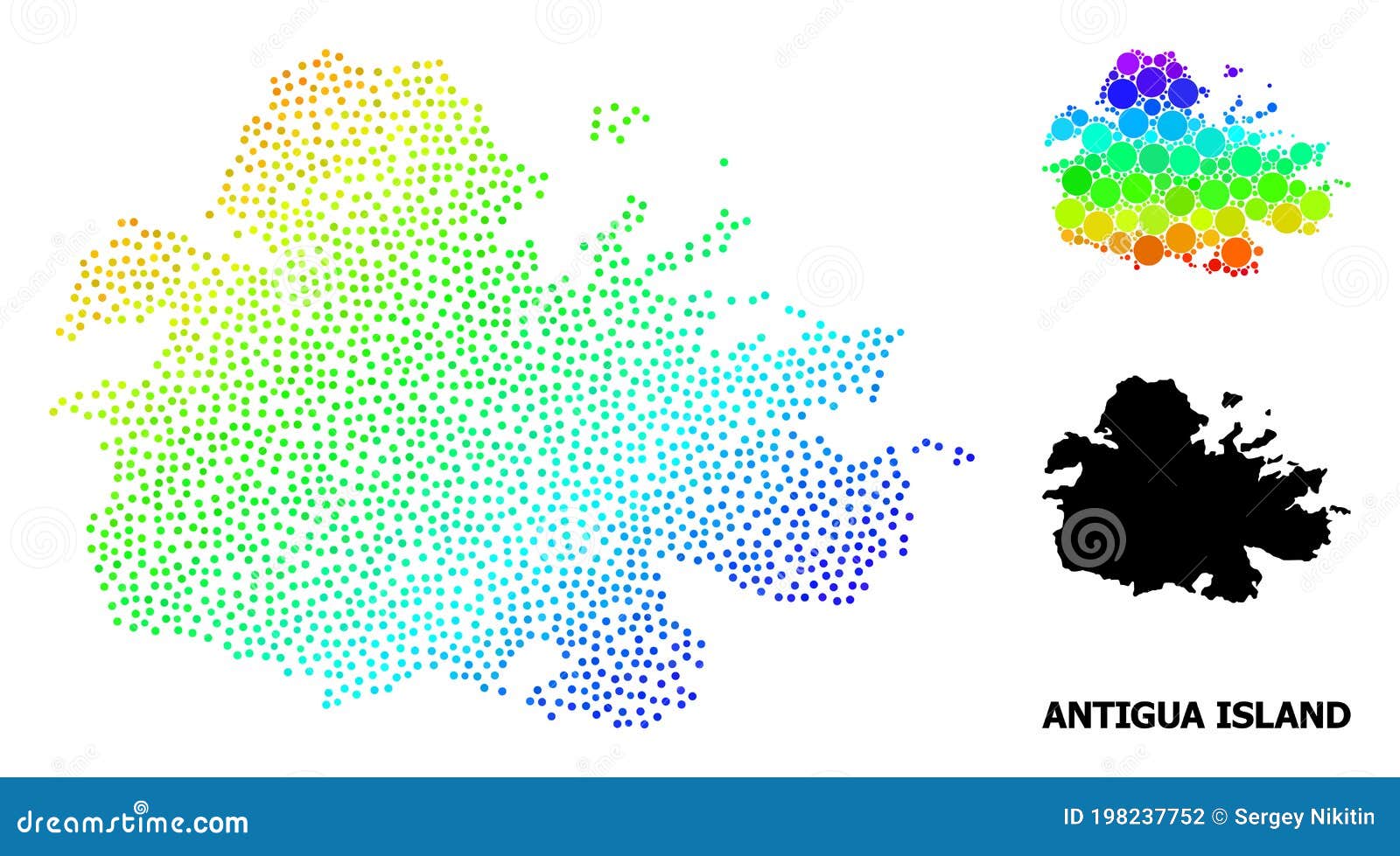 Antigua, Island In The Lesser Antilles In The Caribbean, Political Map ...