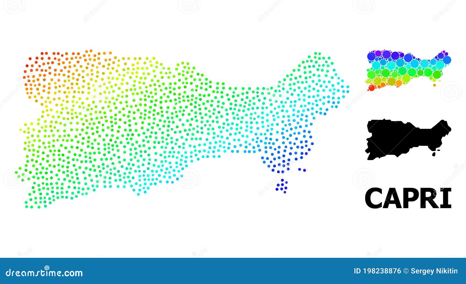 Polygonal Map Of Capri. Cartoon Vector | CartoonDealer.com #179543663