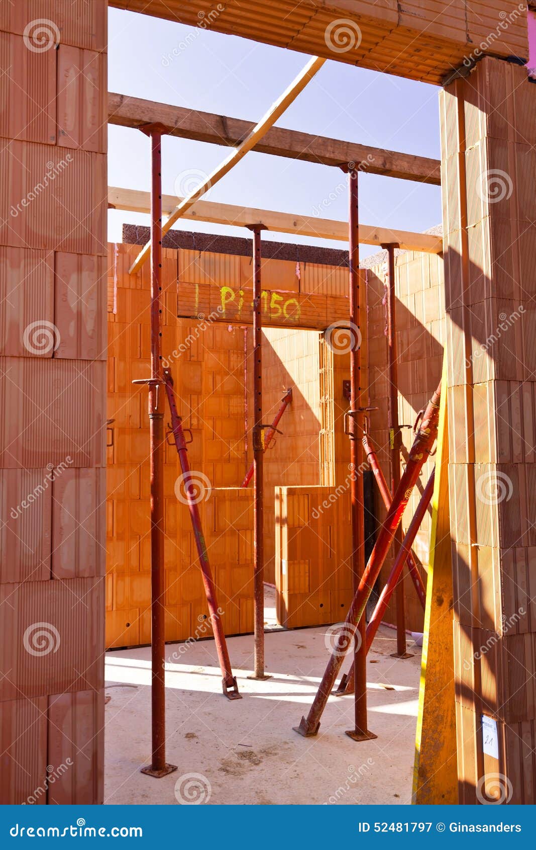Carcass of a Residential Building Stock Image - Image of build, house ...