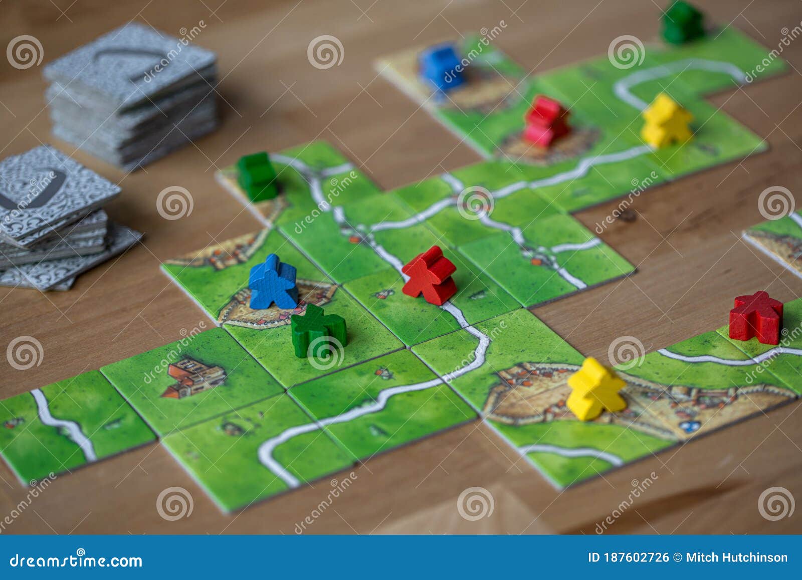 Carcassonne Board Game Being Played on a Table Top Editorial Photo ...