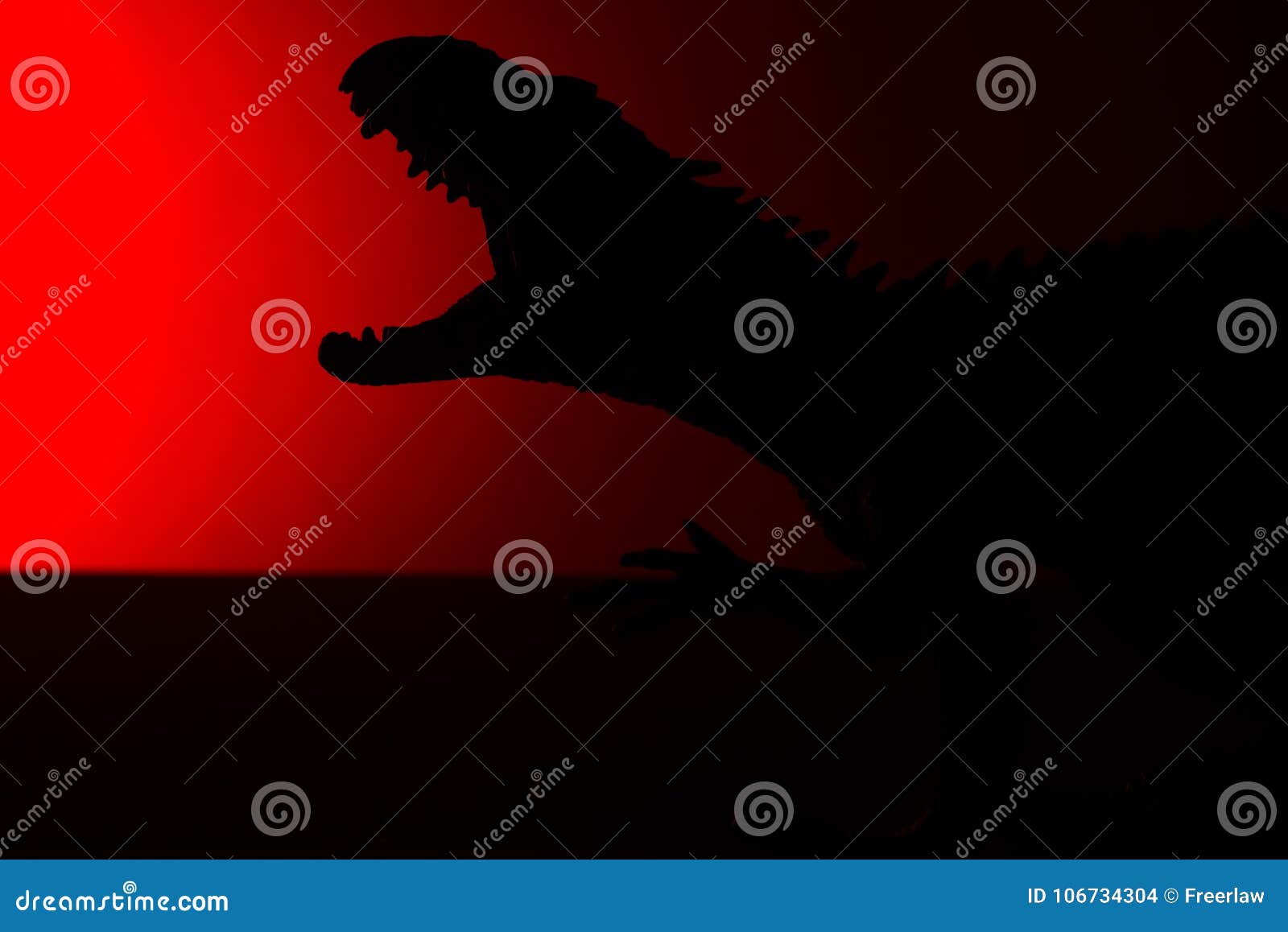Carcharodontosaurus Shadow With Red Light Royalty-Free Stock Image ...