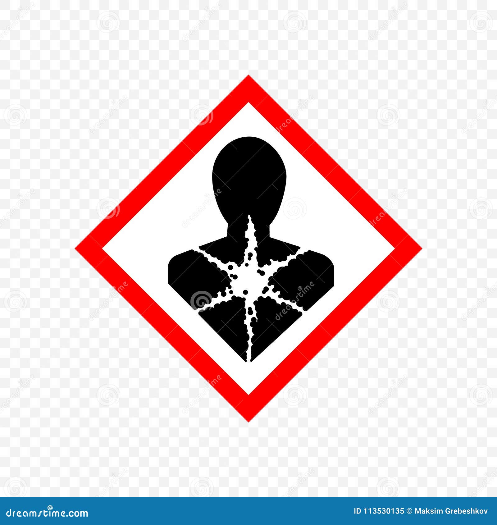 Warning Carcinogen Symbol Sign ,Vector Illustration, Isolate On White ...