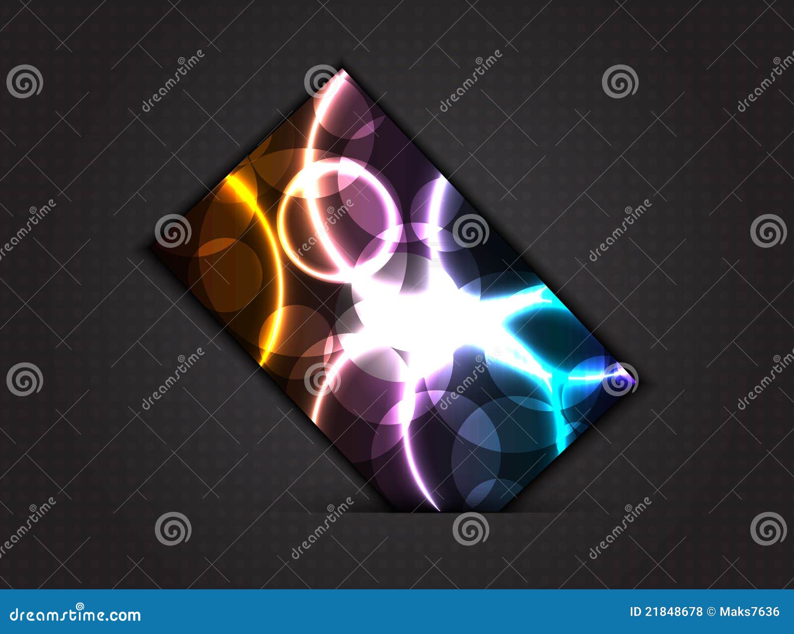 Card stock vector. Illustration of neon, design, copy - 21848678
