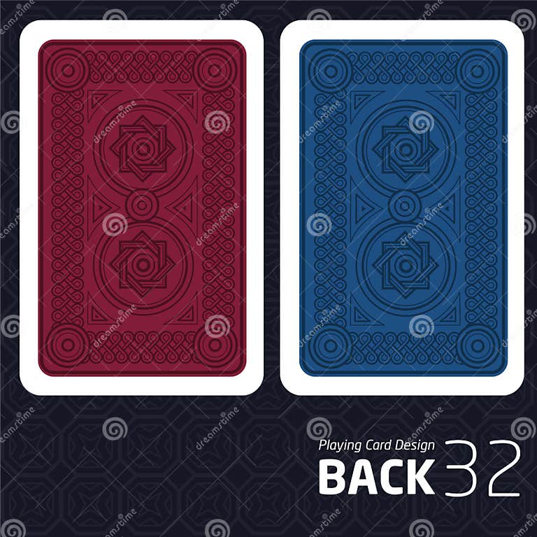 Card Back Abstract Pattern Background Underside Stock Vector ...