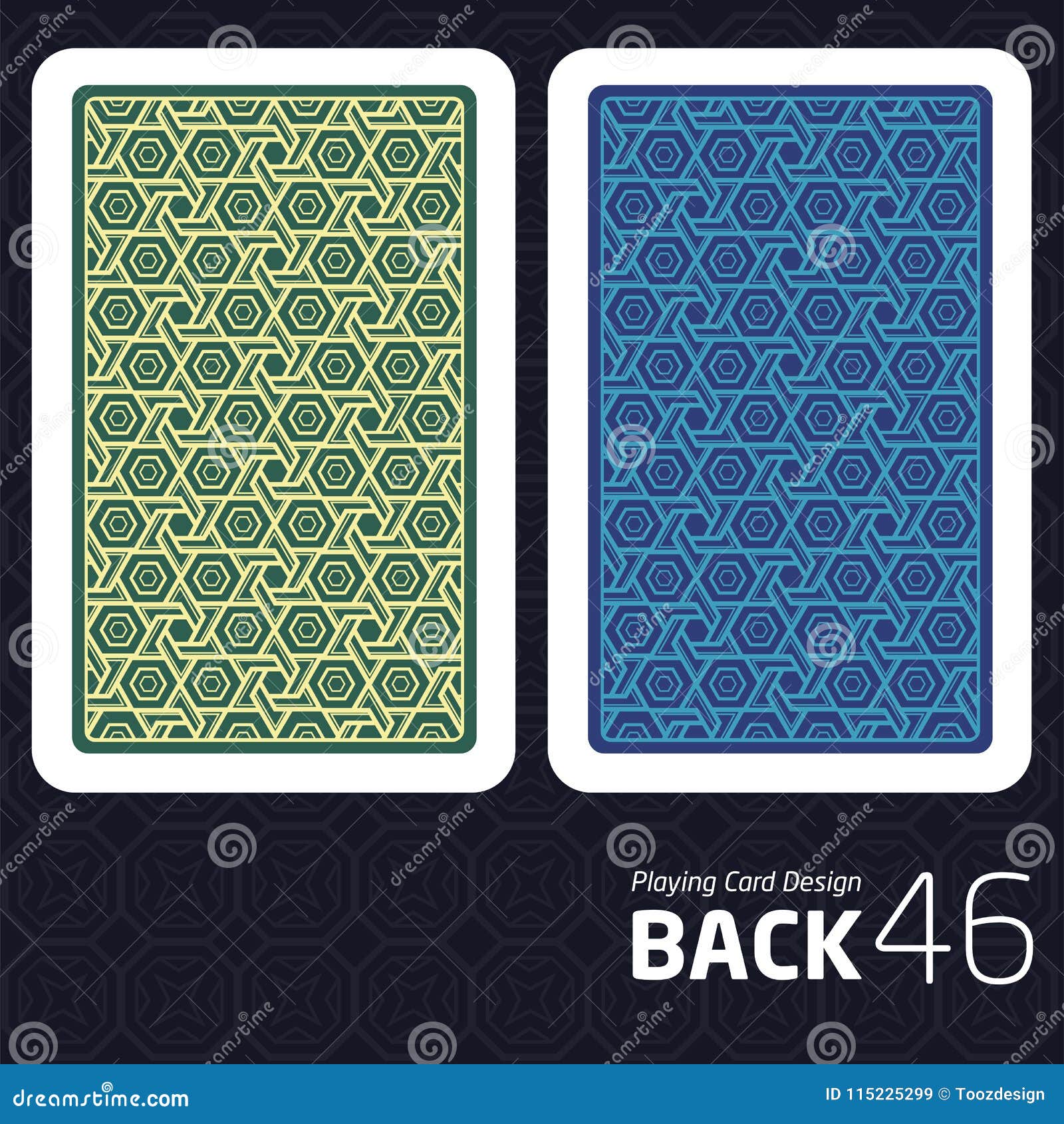 Card Back Abstract Pattern Background Underside Stock Vector ...