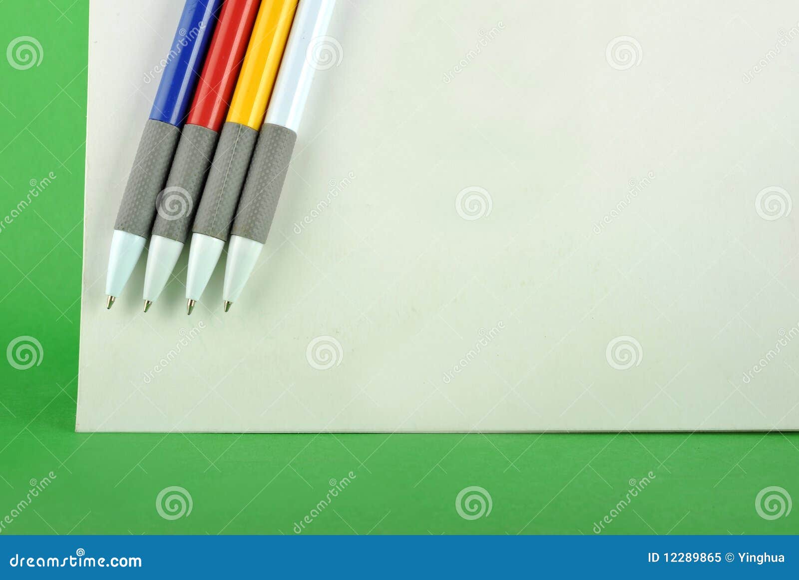 Card and ball pen stock image. Image of paper, letter - 12289865